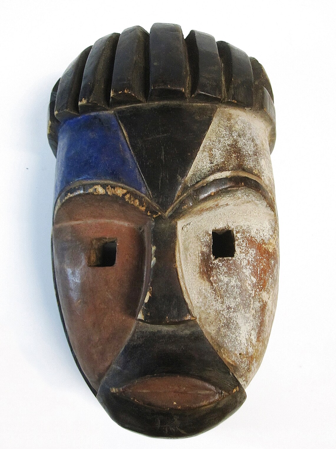 African Hand Carved Wooden Wearable Face Life Sized Mask Wall - Etsy