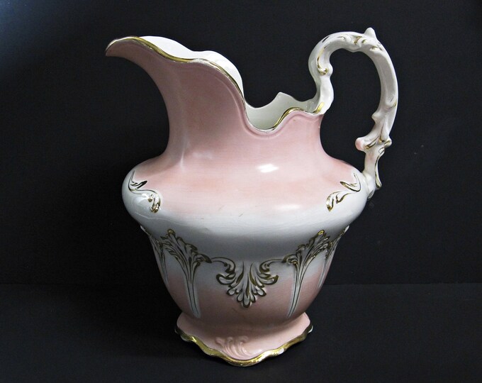 Antique East Palestine Pottery E.P.P. Co. Pink With Gold Trim Victorian ...