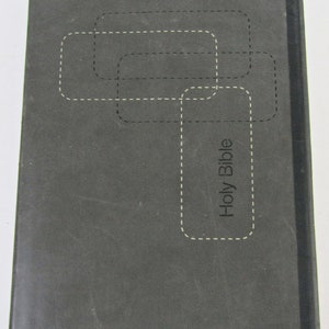 Holy Bible Red-letter Edition KJV 1987 Genuine Bonded Gray Leather ...