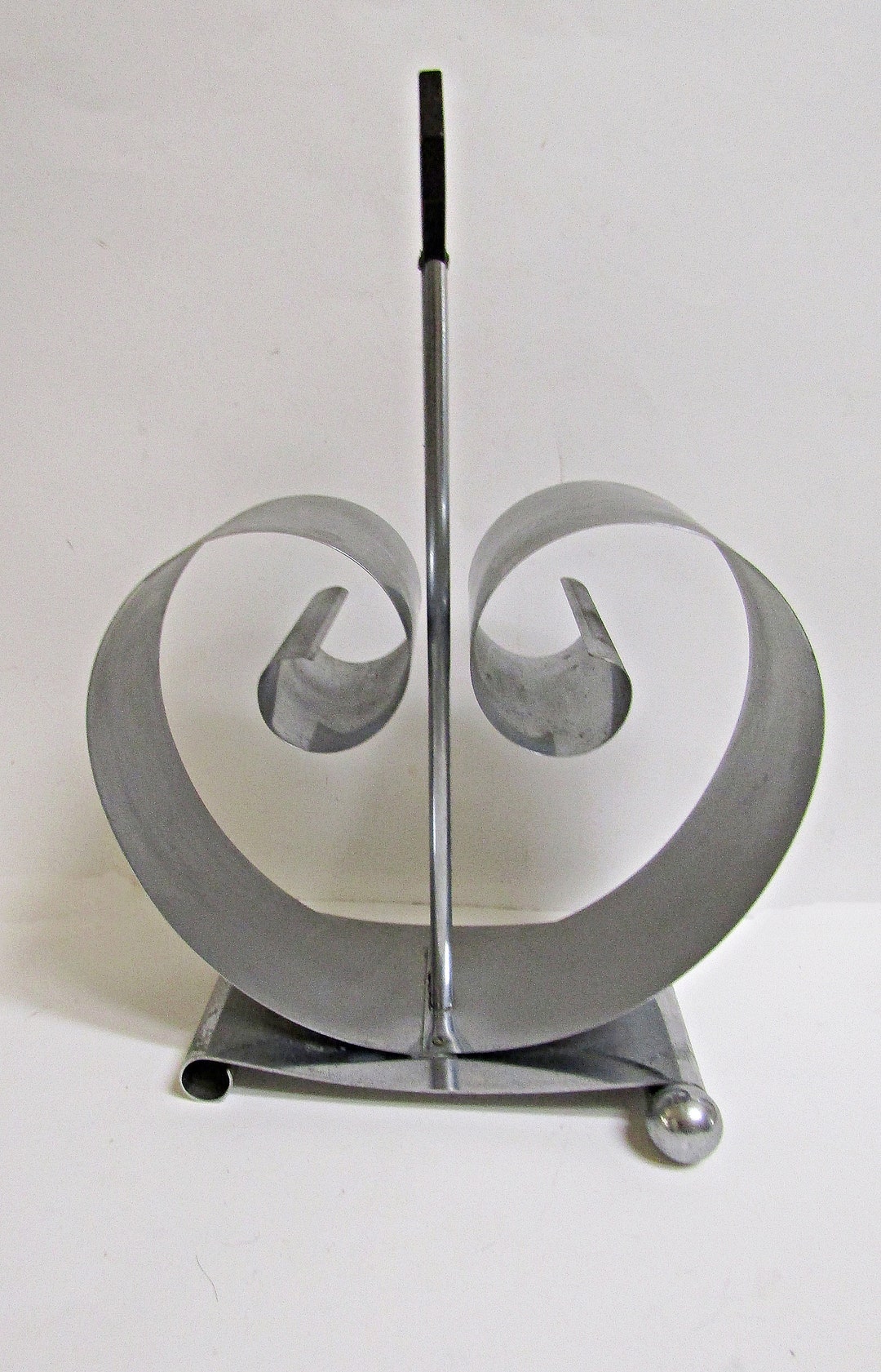 Fred Farr Art Deco Chrome Magazine Rack 1930's by Revere Rome N.Y ...