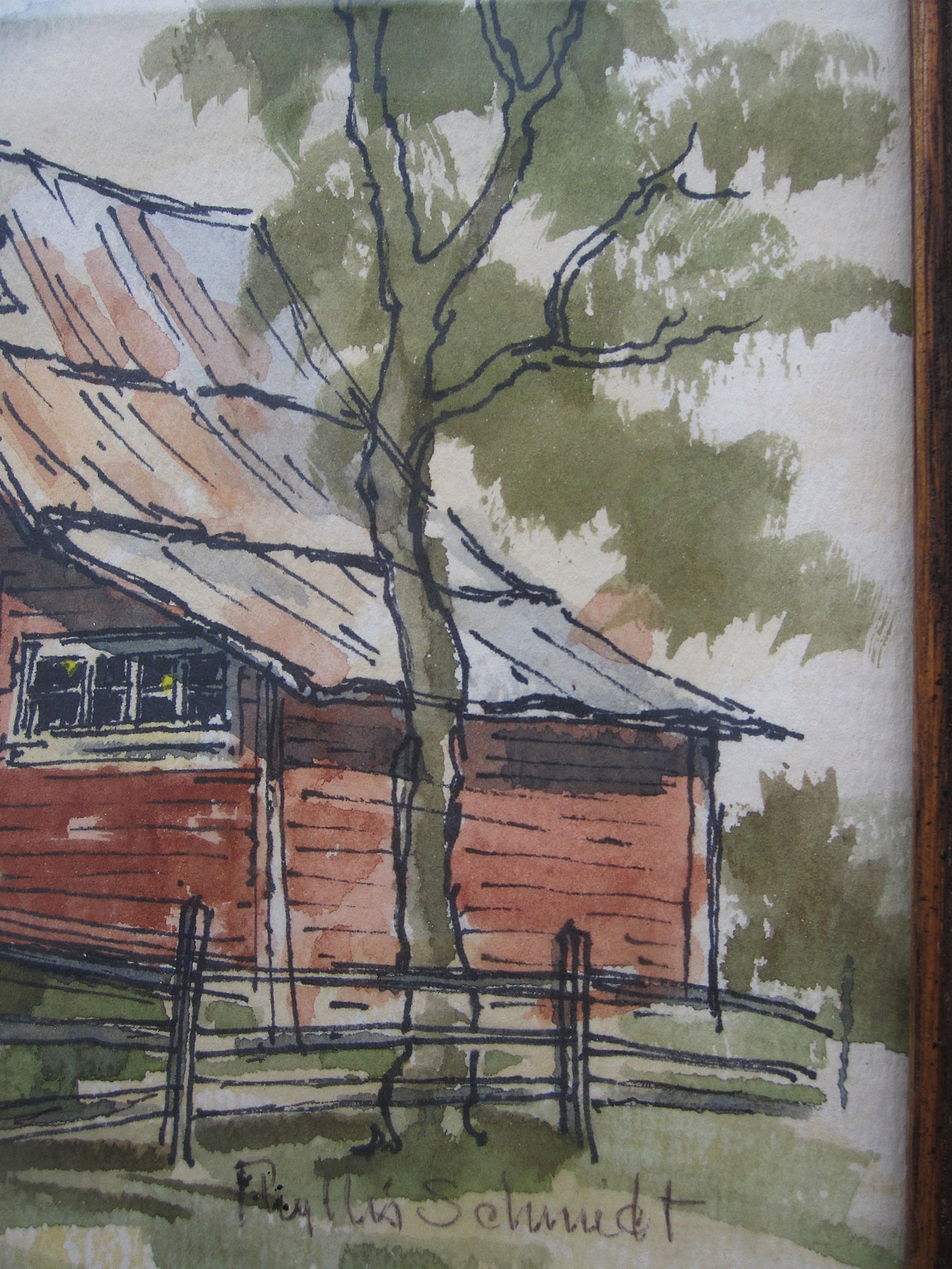 Landscape Old House Original Watercolor Painting by Phyllis Schmidt ...