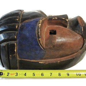 African Hand Carved Wooden Wearable Face Life Sized Mask Wall Art - Etsy