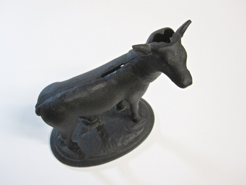 Vintage J.M Cast Iron Cow-calf Penny Bank 8.5 Tall - Etsy