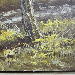 Landscape Old Barn Original Oil on Canvas Signed by Artist - Vintage ...