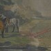 Horses and People, Original English Color Stone Lithograph Antique ...
