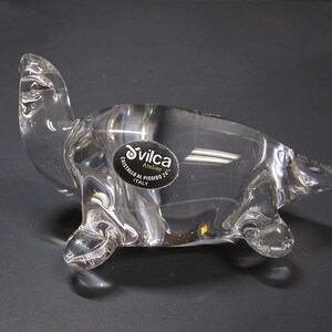 Vilca Atelier Crystal Italy Art Glass TURTLE Figurine Paperweight ...