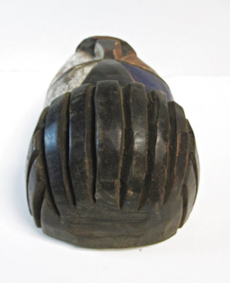 African Hand Carved Wooden Wearable Face Life Sized Mask Wall - Etsy