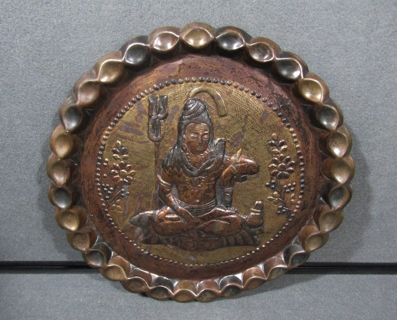 Nataraj Nataraja Hindu God Shiva Lord of Dance Wall Hanging Brass Plate ...