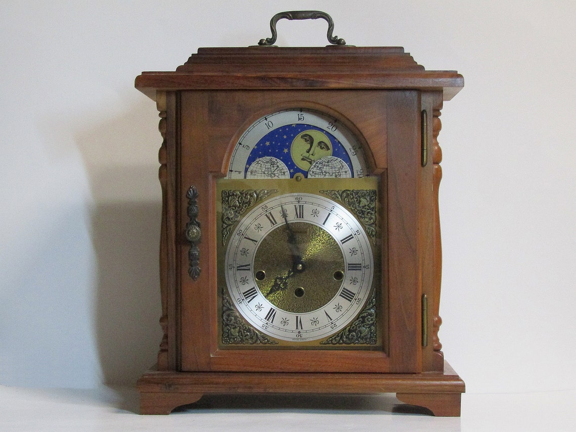 Erhard Jauch Uhrenfabrik Mantel Clock Moon Phase for the - Etsy