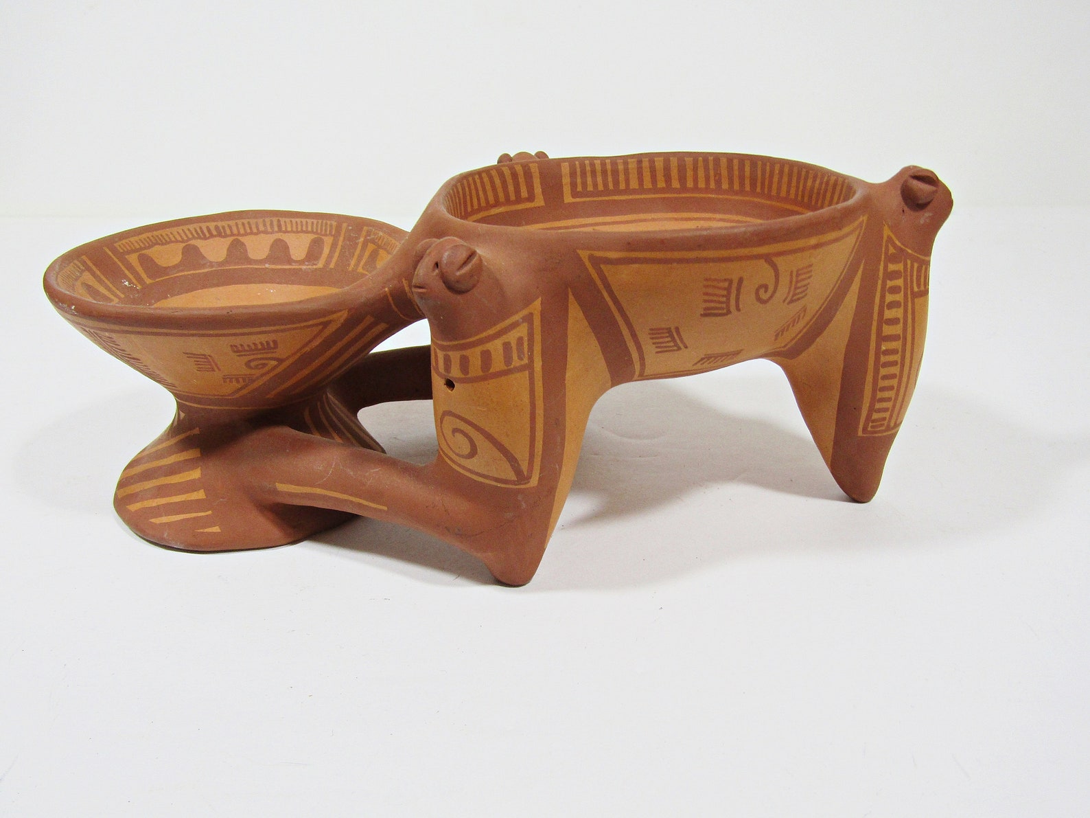 Mayan Fertility Ritual Double Rattle Bowl Sculpture - Unique Terra ...
