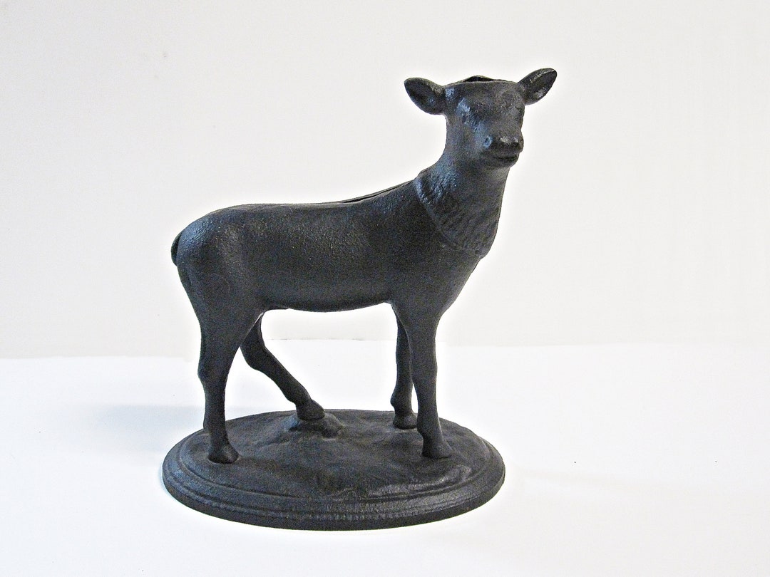 Vintage J.M Cast Iron Cow-calf Penny Bank, 8.5 Tall - Etsy