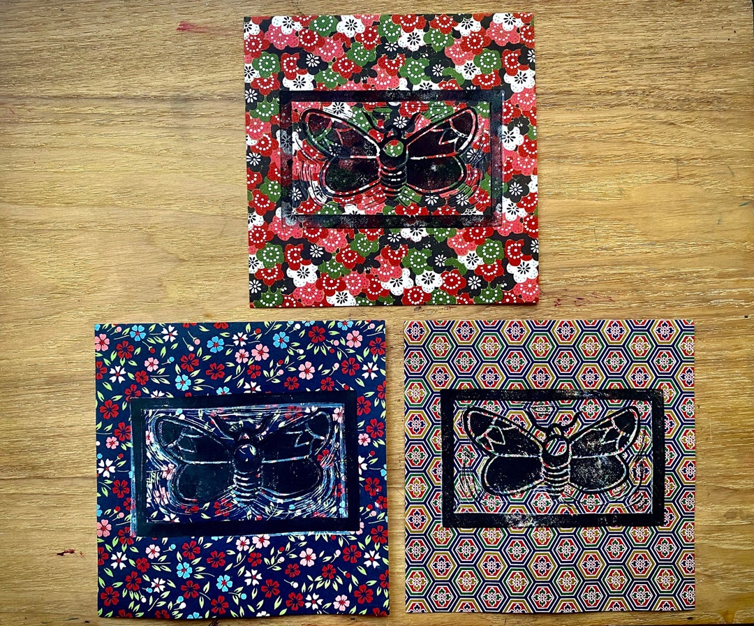 Moth Block Print - Etsy