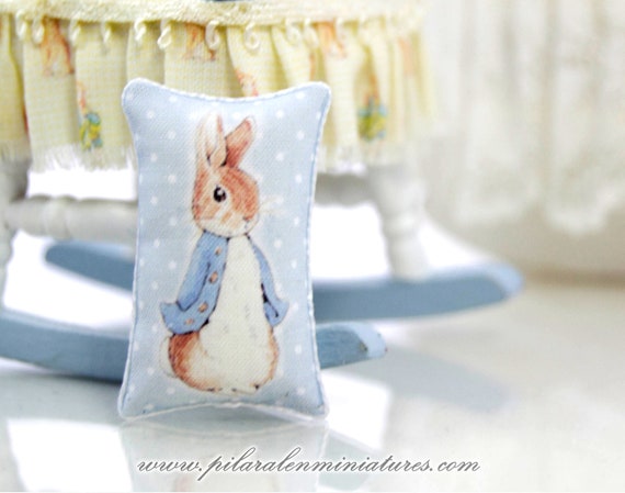 Peter Rabbit Pillow Beatrix Potter Cushion Miniature for - Etsy