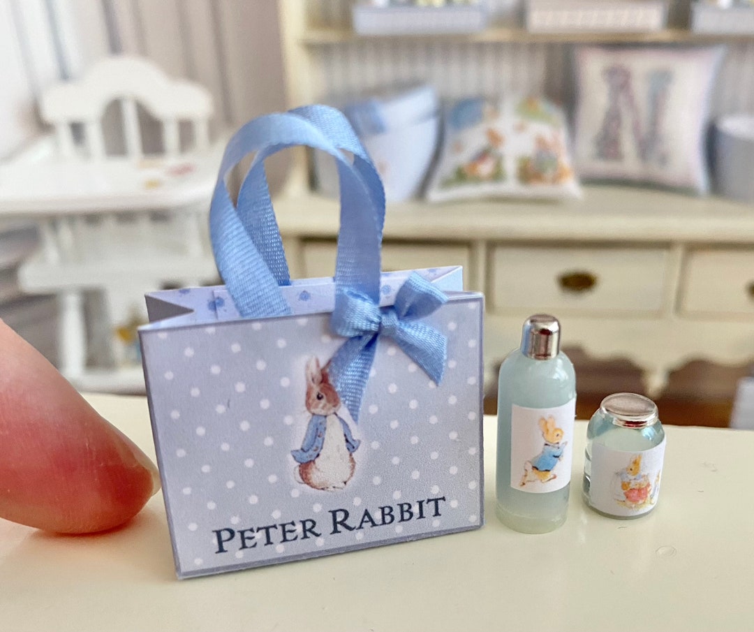 Peter Rabbit Shopping Bag, Bath Gel Bottles, Dollhouse Miniatures ...
