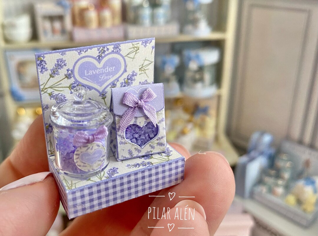 Lavender Display, Lavender Bath Salt, Toiletry Display, Bathroom Decor ...