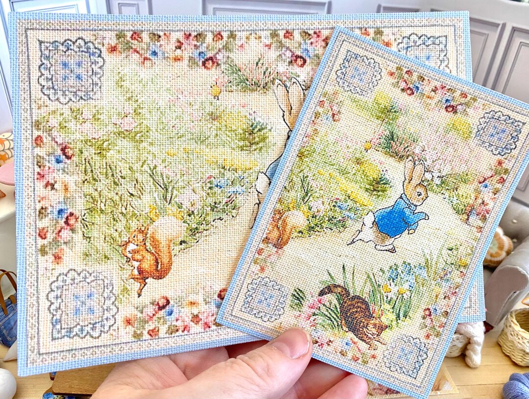 Peter Rabbit Carpet, Beatrix Potter Rug, Baby Nursery Carpet, Dollhouse ...