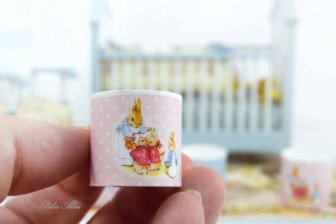 Peter Rabbit Paper Bin, Decor for Nursery, Beatrix Potter, Dollhouse ...