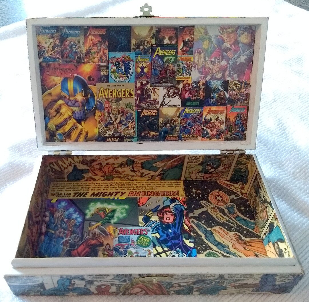 Avengers Decoupaged Box - Etsy