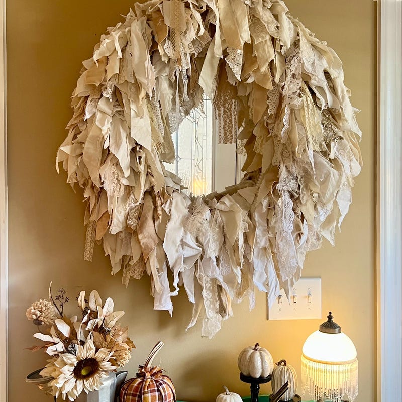 Fabric Wreath - Etsy