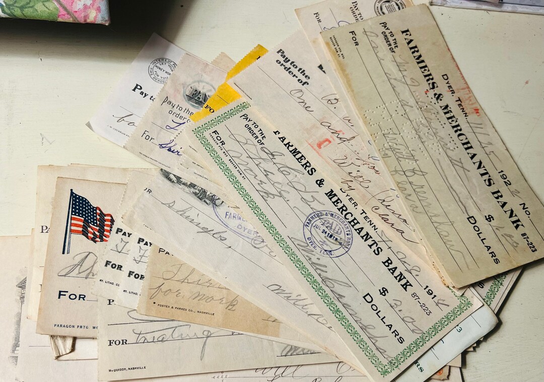 Authentic Original Vintage Checks 40 - Etsy