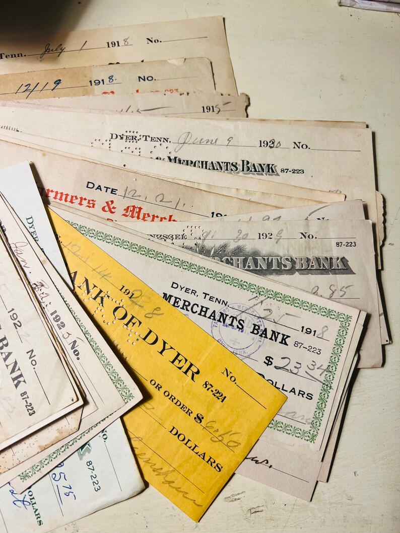 Authentic Original Vintage Checks 40 - Etsy