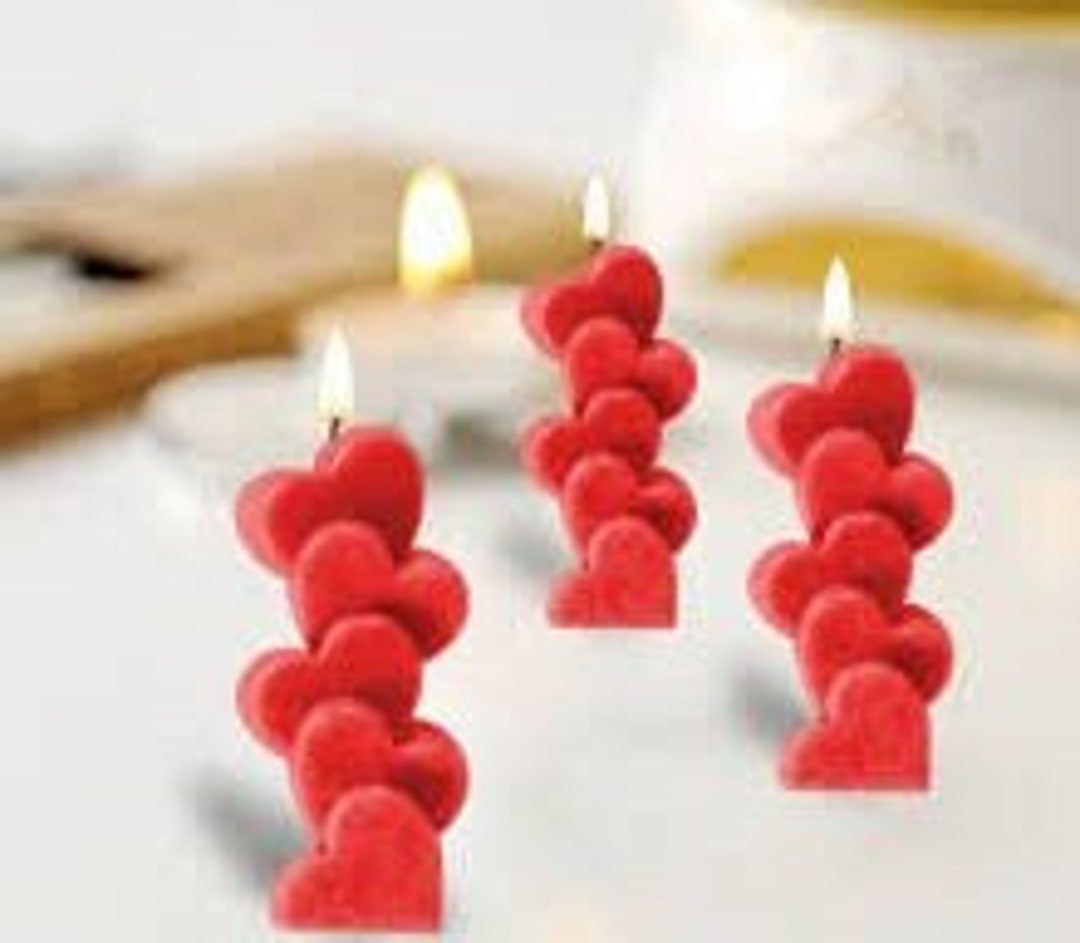 Heart Stack Candle, Heart Candle, Heart Tower Candle , Gifts for Her ...