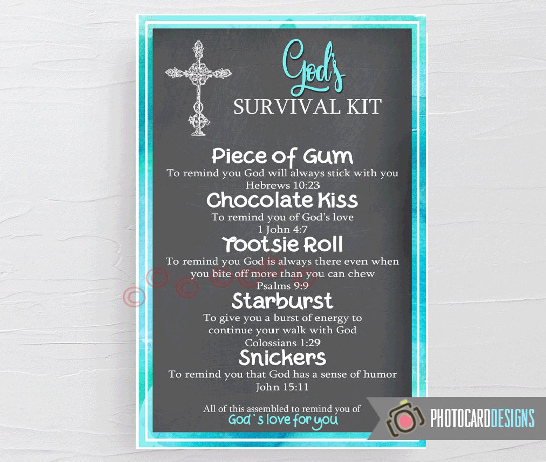 God's Survival Kit Tag: Christian Printable (PDF Download) - Etsy