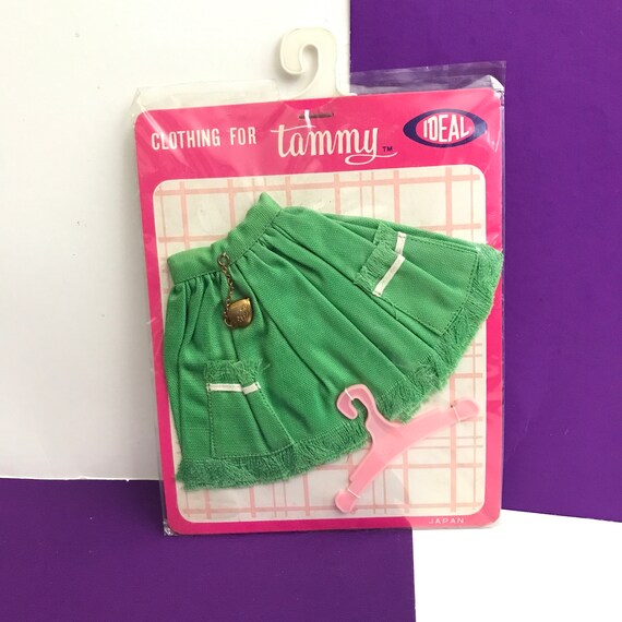 Vintage Tammy Doll Green Fringed PAK Skirt 9230-4 NRFP | Etsy