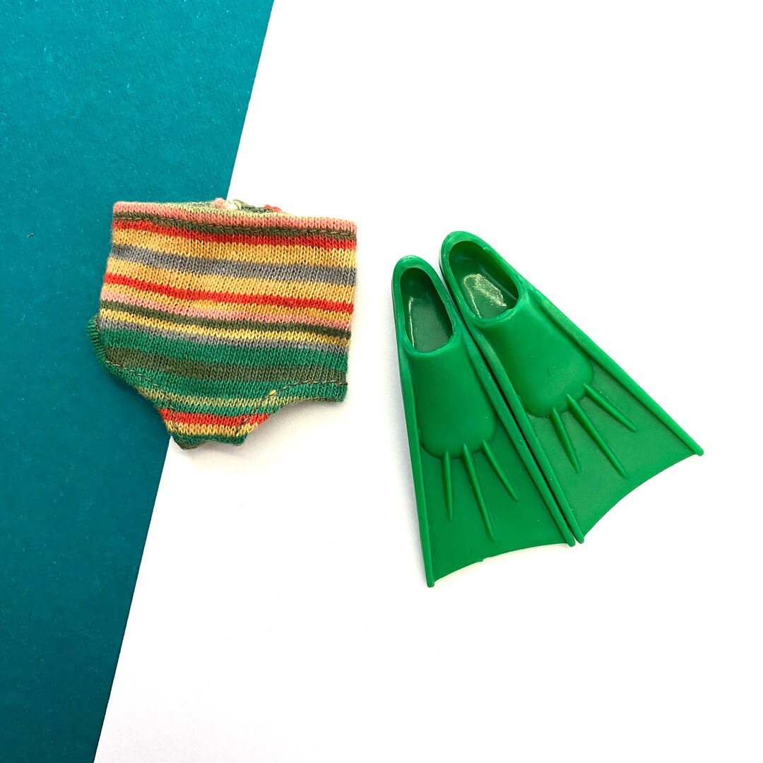 Vintage Ken Doll Skin Swim Trunks, Briefs & Flippers to Skin Diver 1406 ...