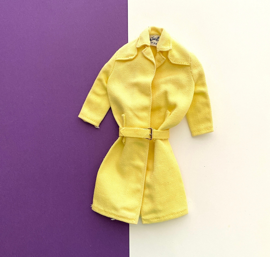 Vintage Barbie Yellow Raincoat With Belt Stormy Weather 949 - Etsy