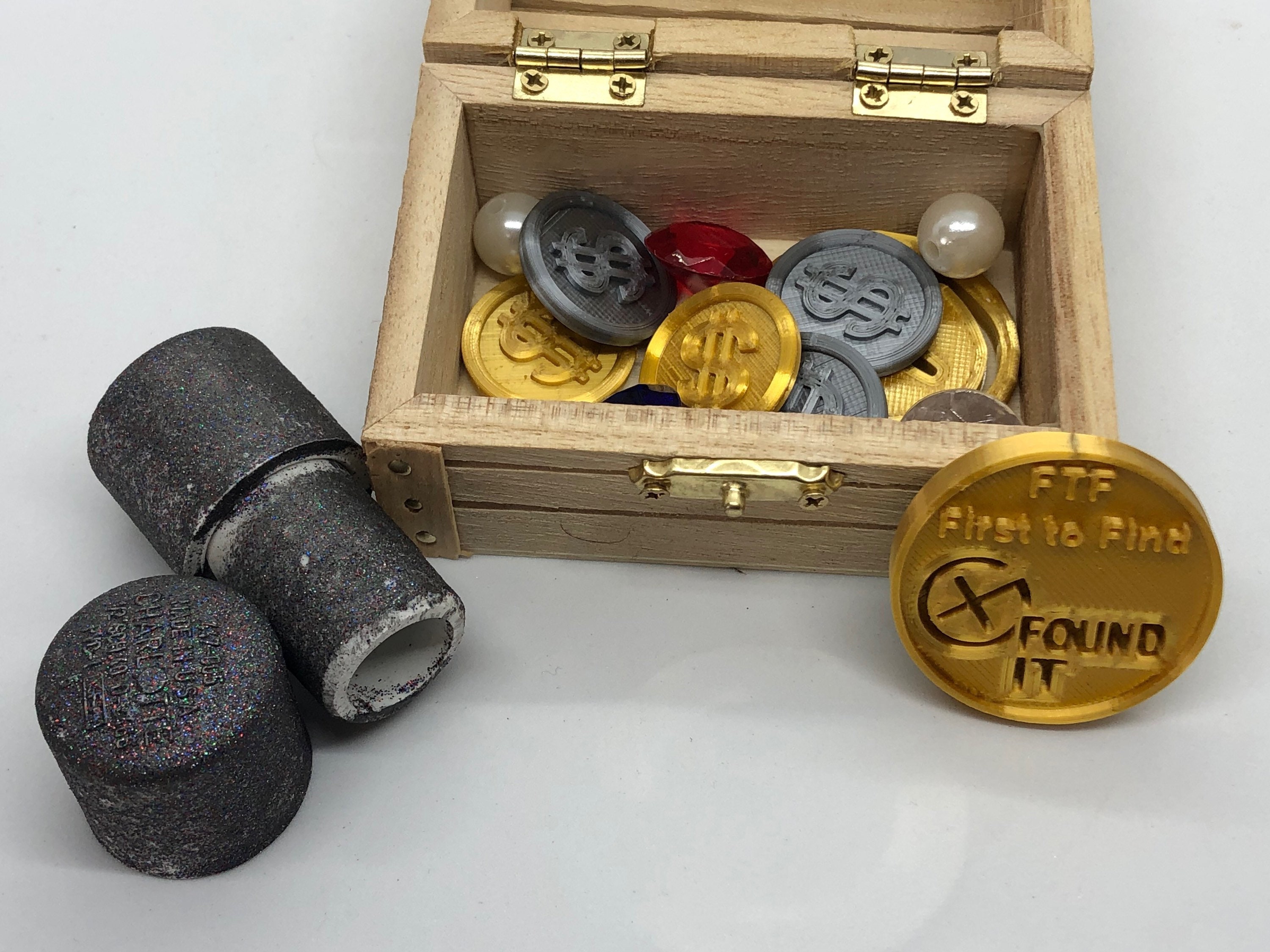 Game Pieces LARGE Weather Treated Treasure Chest Geocache and a PVC ...