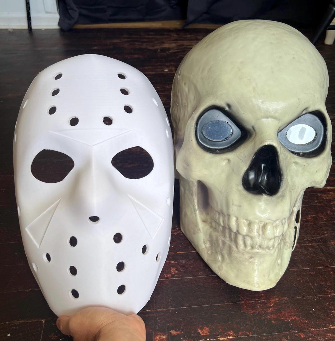GIANT Hockey Mask Prop for 12 Foot Home Depot Skelleton - BLANK - Etsy