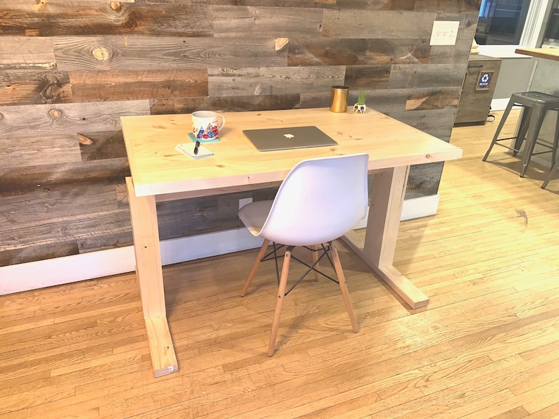 Stand, Stool, Sit Desk. 3 Levels Adjustable Desk, Customizable Stain ...