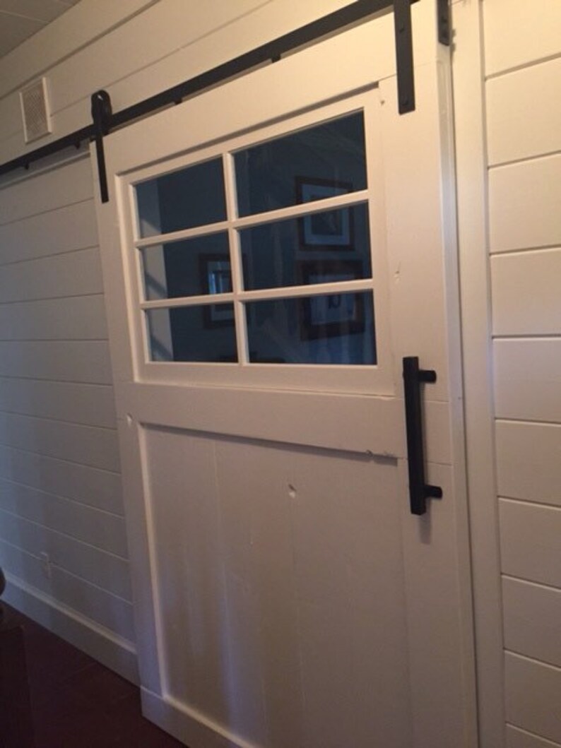 Sleek 6 pane window custom barn doors | Etsy