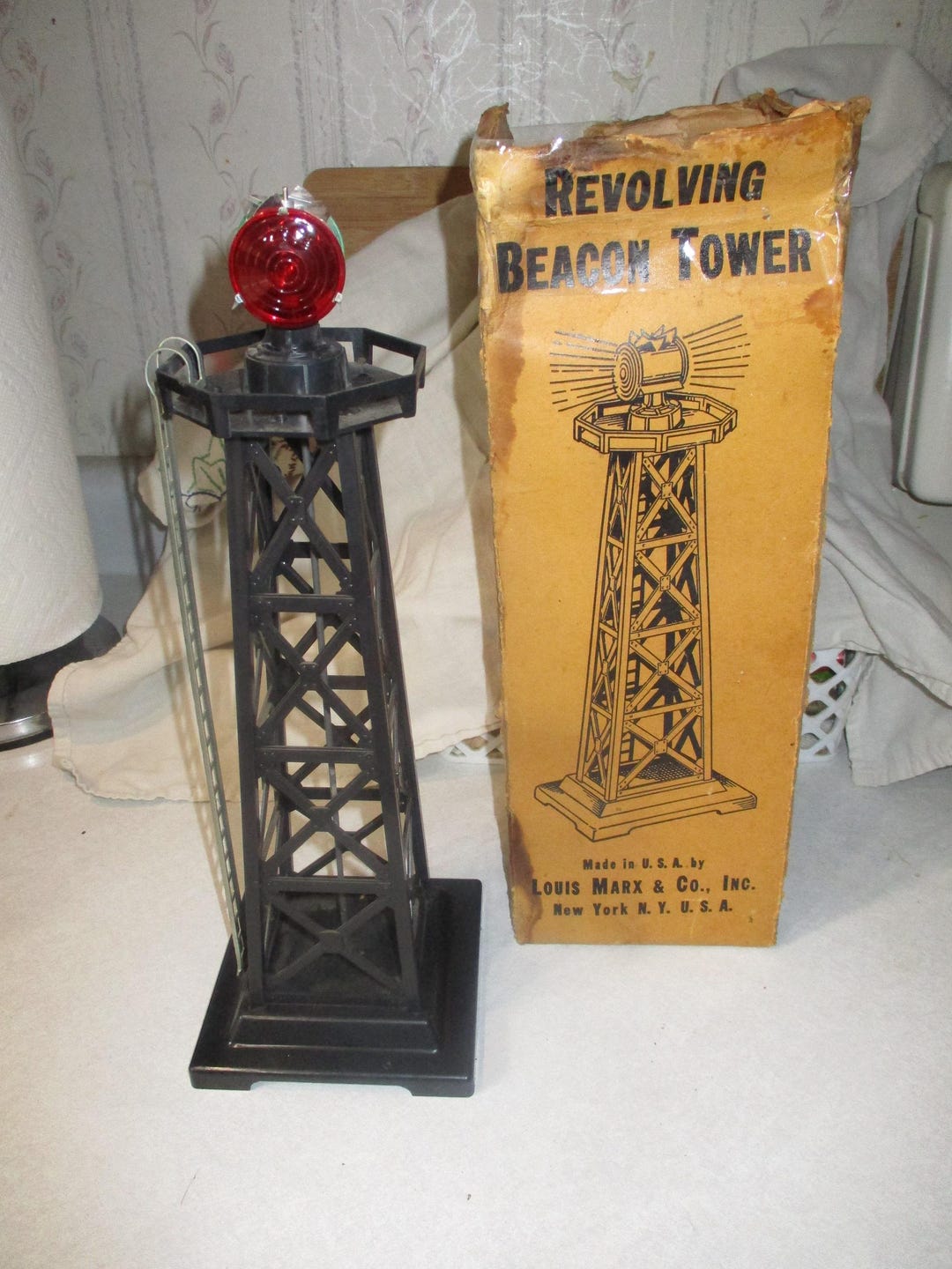 Marx Electric Trains,boxed and Tested Rotary Beacon Tower,lot 107,works ...