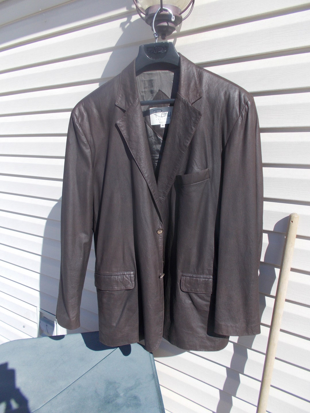 SALE Now Mans Fine Very Soft Brown Leather Sportcoat,blazer Size 46, or ...