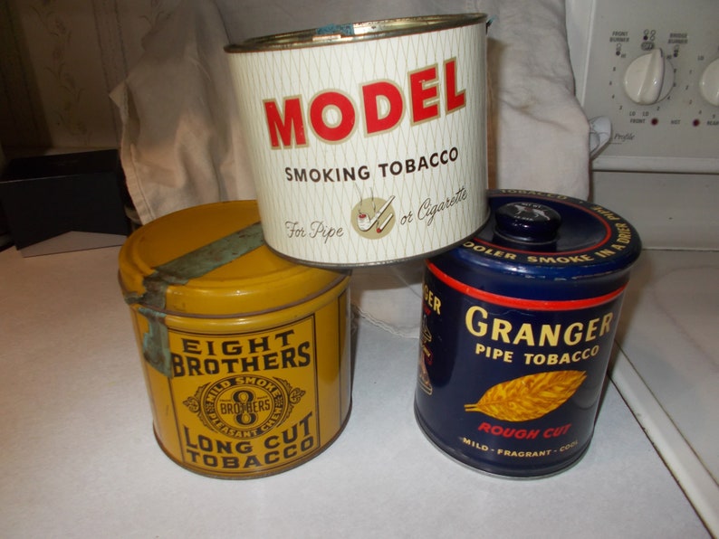 3 Vintage Tobacco Cans Display or Decor Items,eight Brothers,granger ...