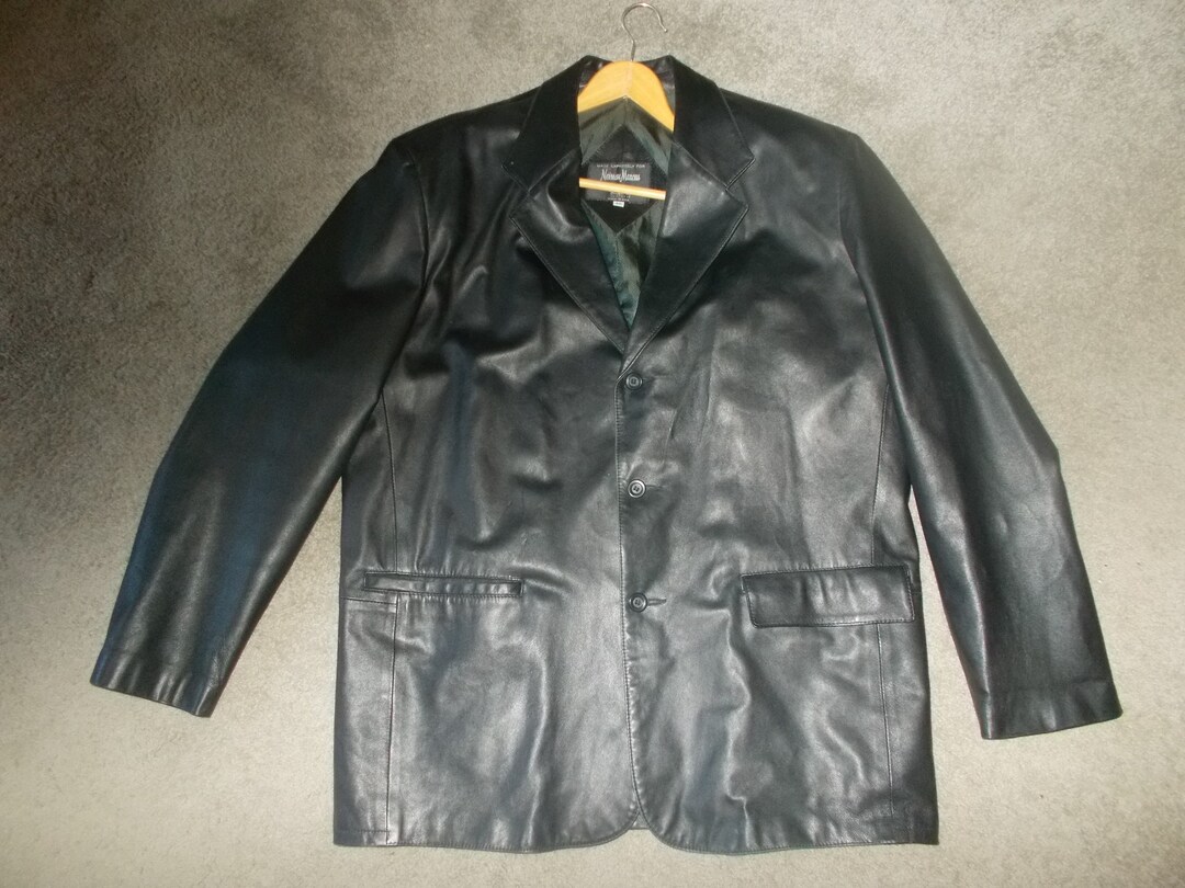 Remy for Neiman Marcus Very Soft and Nice Black Leather Jacket,coat ...