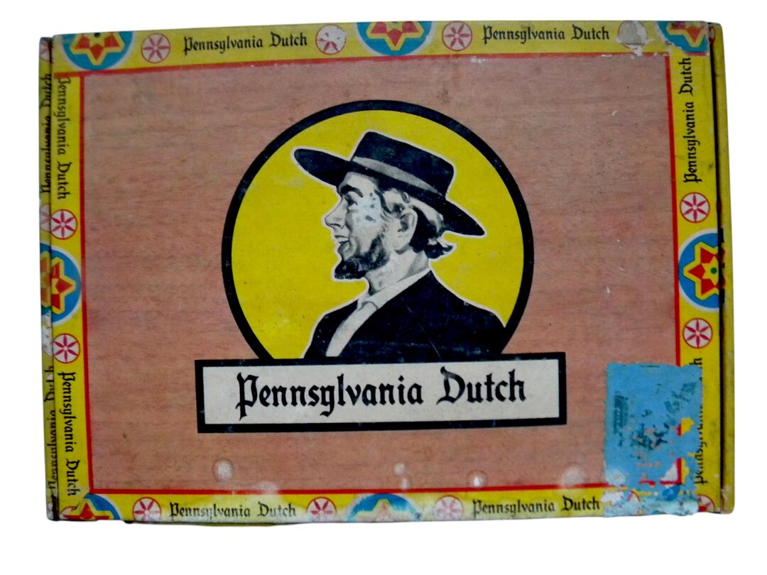 Vintage Pennsylvania Dutch Cigar Box - PA Dutch Cigar Box - Cigar Box ...