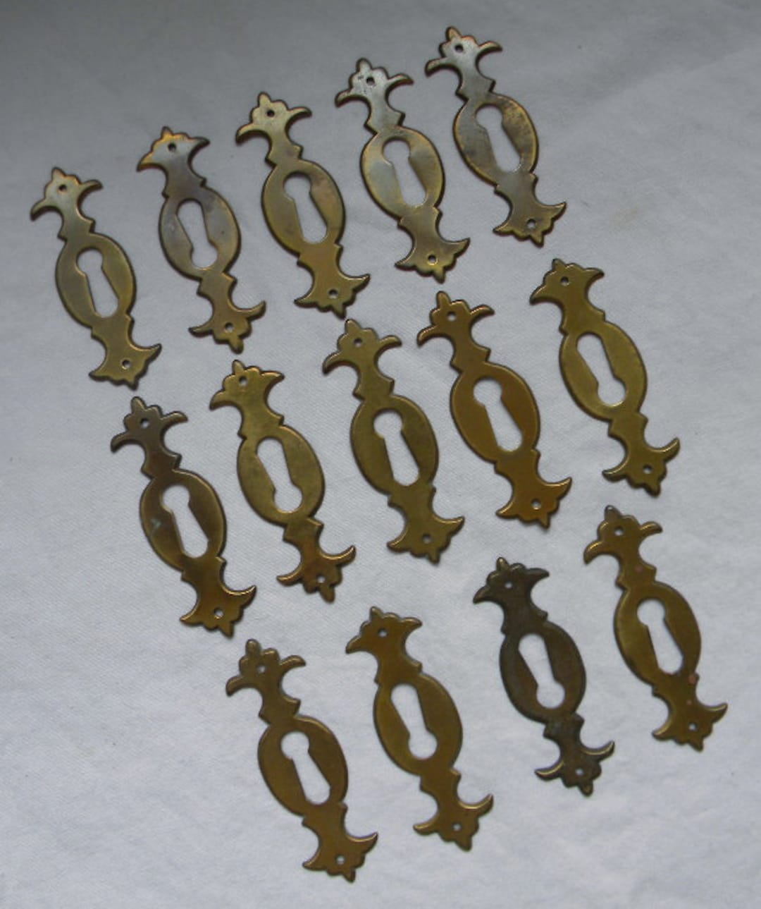 14 Vintage Key Plates Fancy Skeleton Key Hole Plates - Etsy