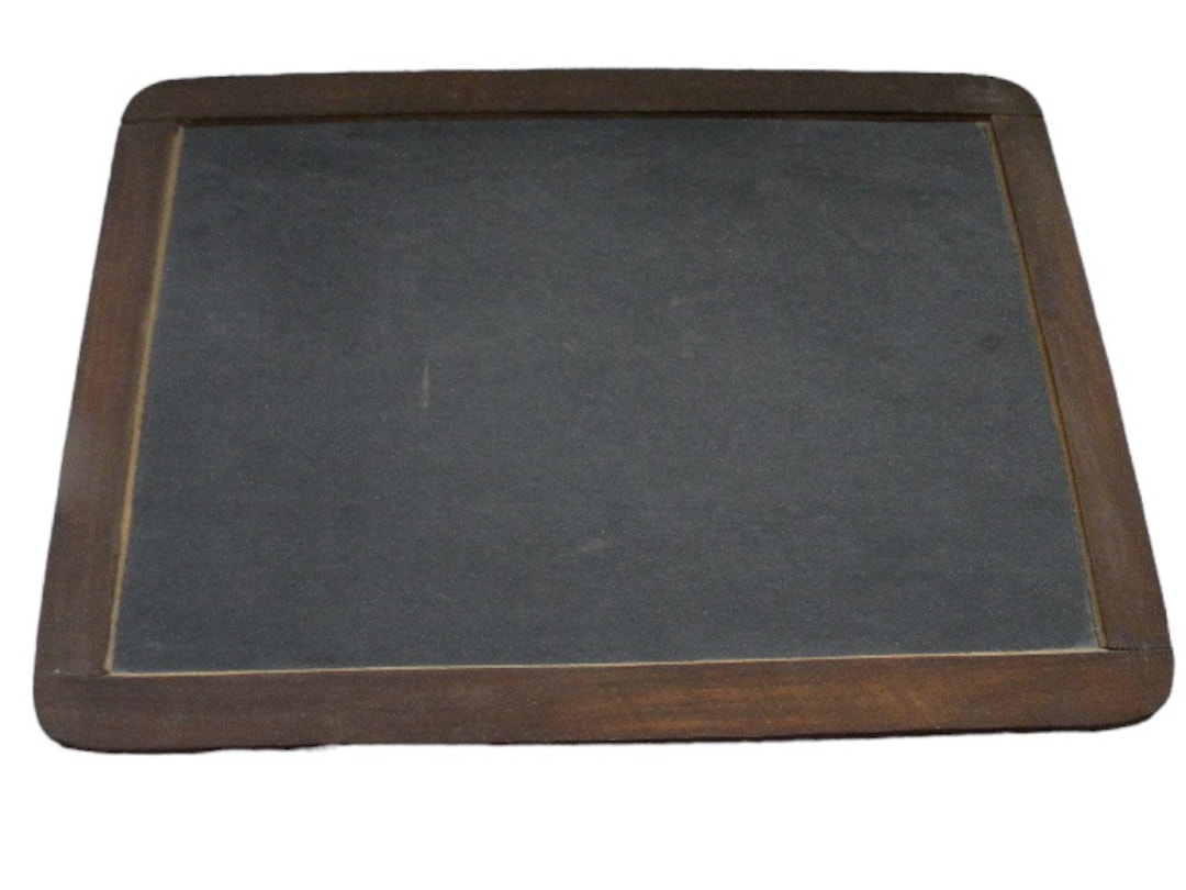 Vintage Slate Classroom Chalkboard - Wood & Slate Chalkboard ...