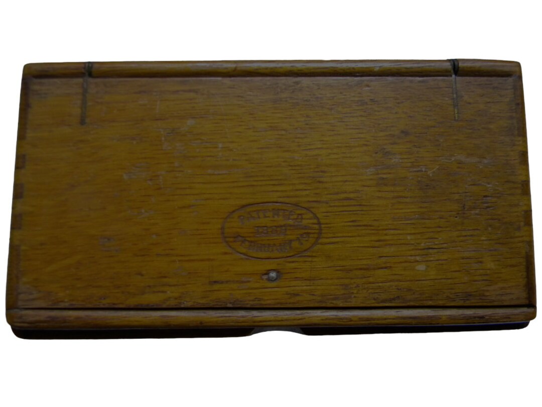 Antique Wooden Singer Sewing Box - 1889 Wood Puzzle Box - Antique Wood ...