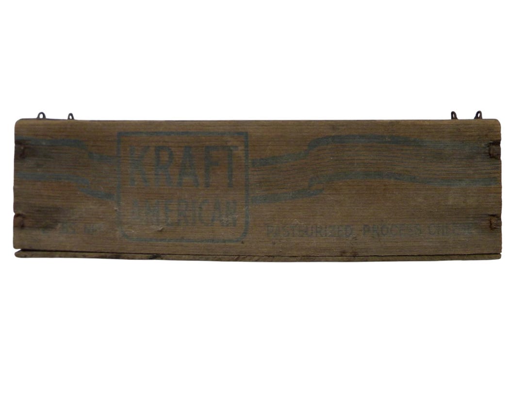 Vintage Wood Cheese Box Kraft American Cheese Box Farmhouse Kitchen - Etsy