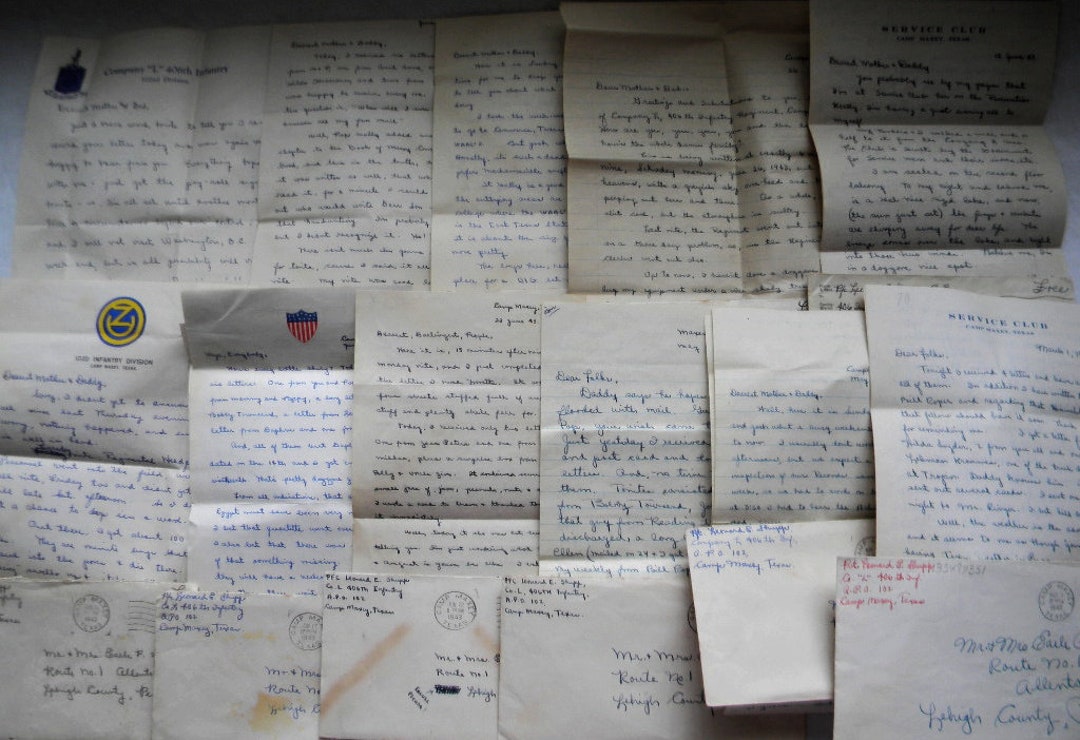 1940's Letters Soldier Letters Handwritten Letters Paper Ephemera Pack ...