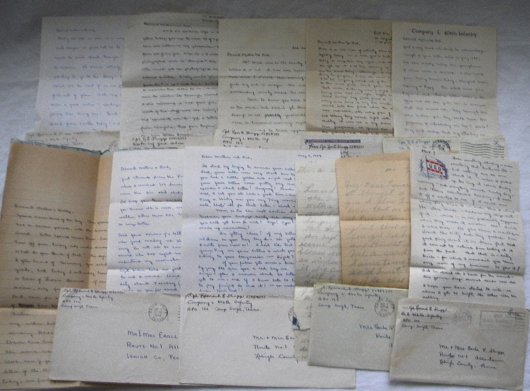1940's Letters Soldier Letters Paper Ephemera Pack Paper Tag Supply - Etsy