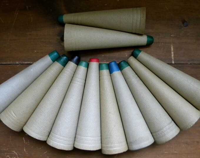 12 Vintage Empty Cone Thread Spools Cone Spools Empty Thread Spools ...