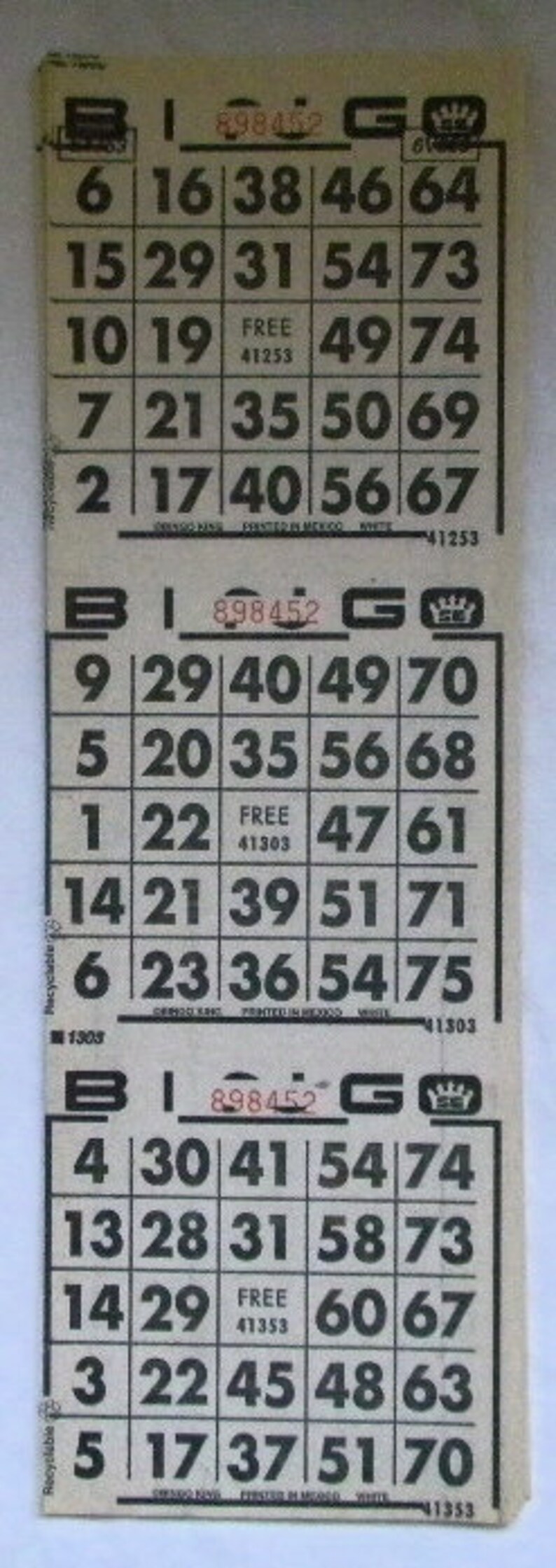 Bingo Game Boards Great for Crafts Altered Art Scrapbooking - Etsy