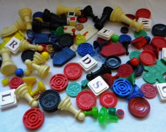 Plastic Game Pieces | Etsy