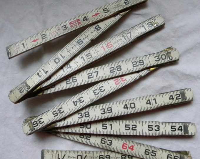 Vintage Lufkin Folding Ruler - Lufkin Red End Ruler - Framed Art Supply ...