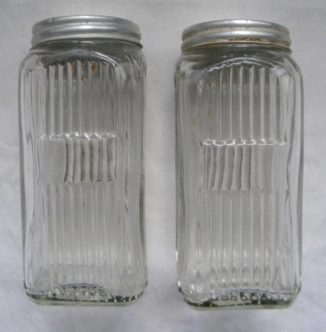 2 Antique Hoosier Jars - Ridged Paneled Hoosier Jars - Farmhouse ...